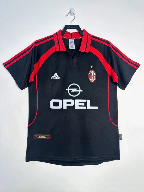 AC Milan 2000/01 Black Away Jersey – Official Club Football Shirt ...