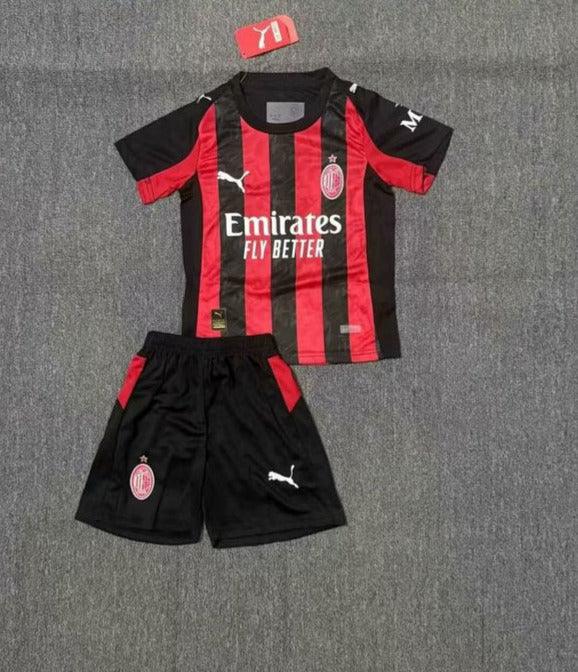 AC Milan 25/26 Home Kids Jersey Set | Official Milan Football Shirt ...