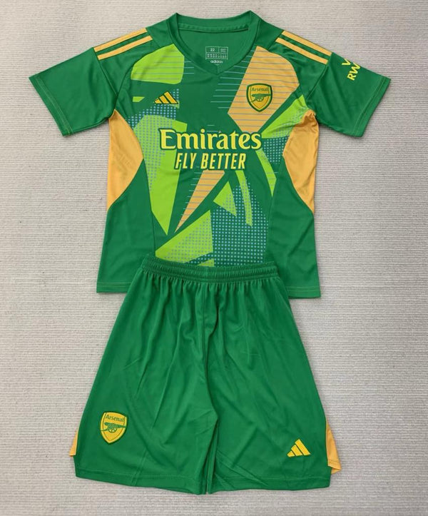 Arsenal 24/25 Green Goalkeeper Kids Kit | Durable & Breathable ...