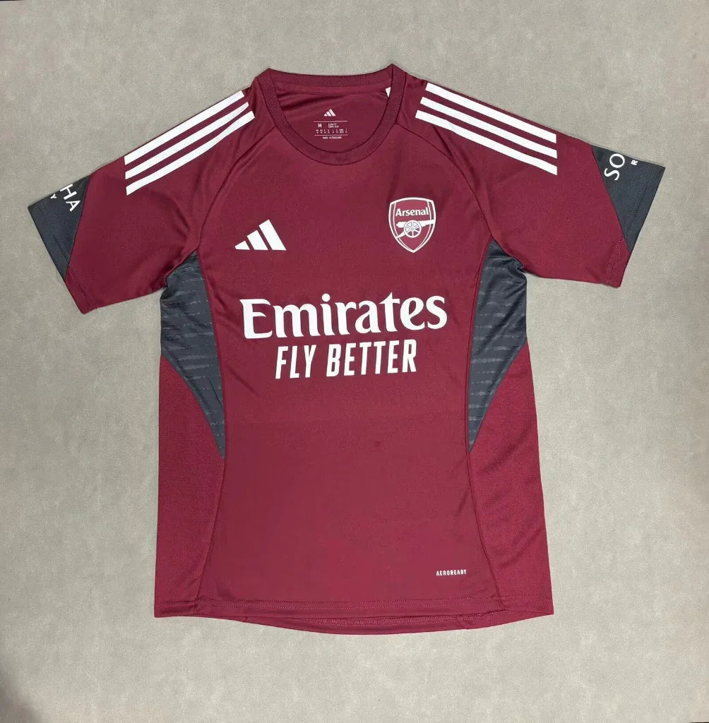 Arsenal 25/26 Burgundy Training Soccer Jersey – Official Football ...