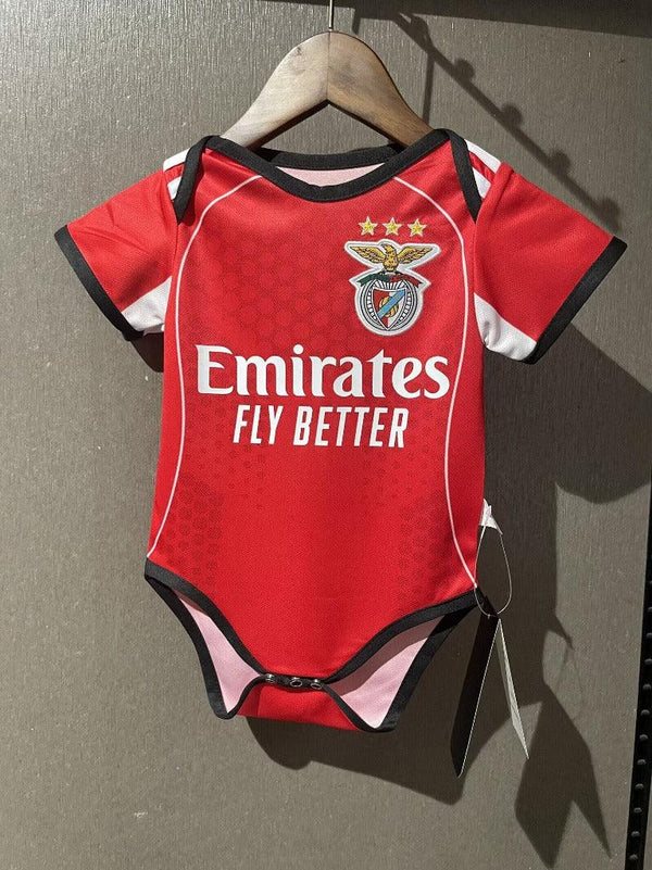 Benfica 25/26 Red/Black Home Baby Bodysuit – Infant Football Wear ...