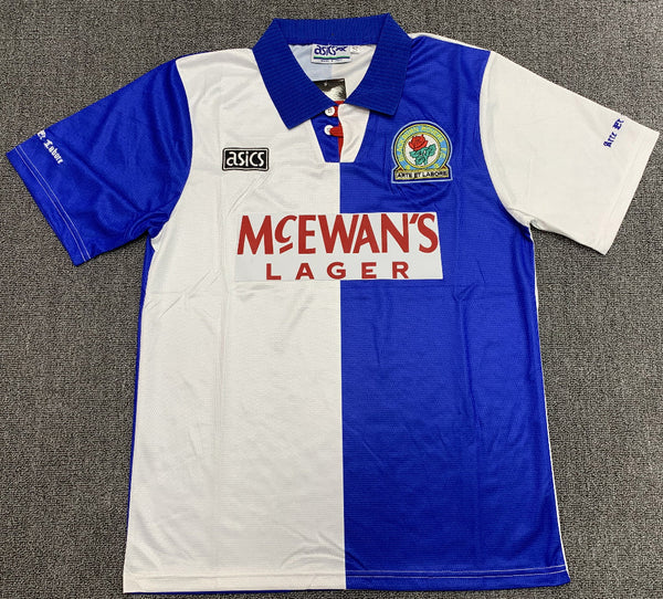 Blackburn Rovers 1994/95 Retro Home Jersey – Premier League Champions ...