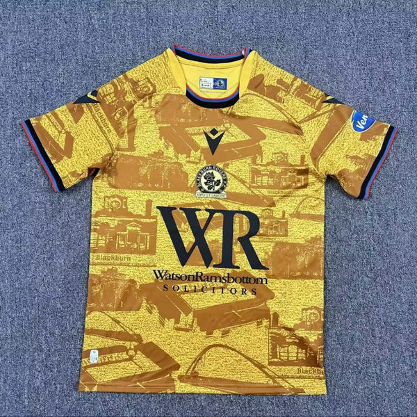 Blackburn Rovers 25/26 Yellow Third Away Jersey – Official Club Shirt ...