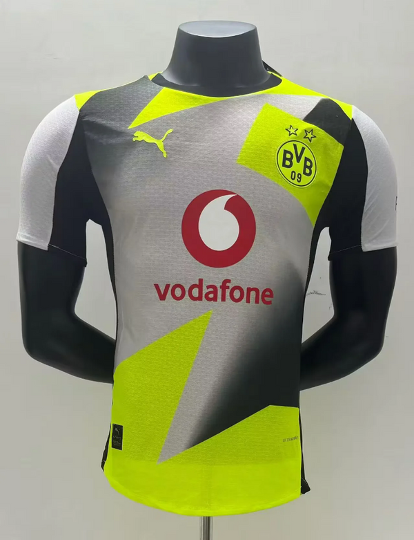 Borussia Dortmund 25/26 Gray & Green Away Player Version Jersey ...