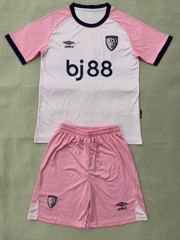 Bournemouth 25/26 White & Pink Third Kids Jersey Set – Concept Kits