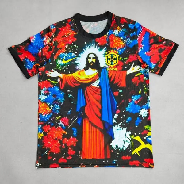 Brazil 25-26 Jesus the Redeemer Red Special Version Jersey – Special ...