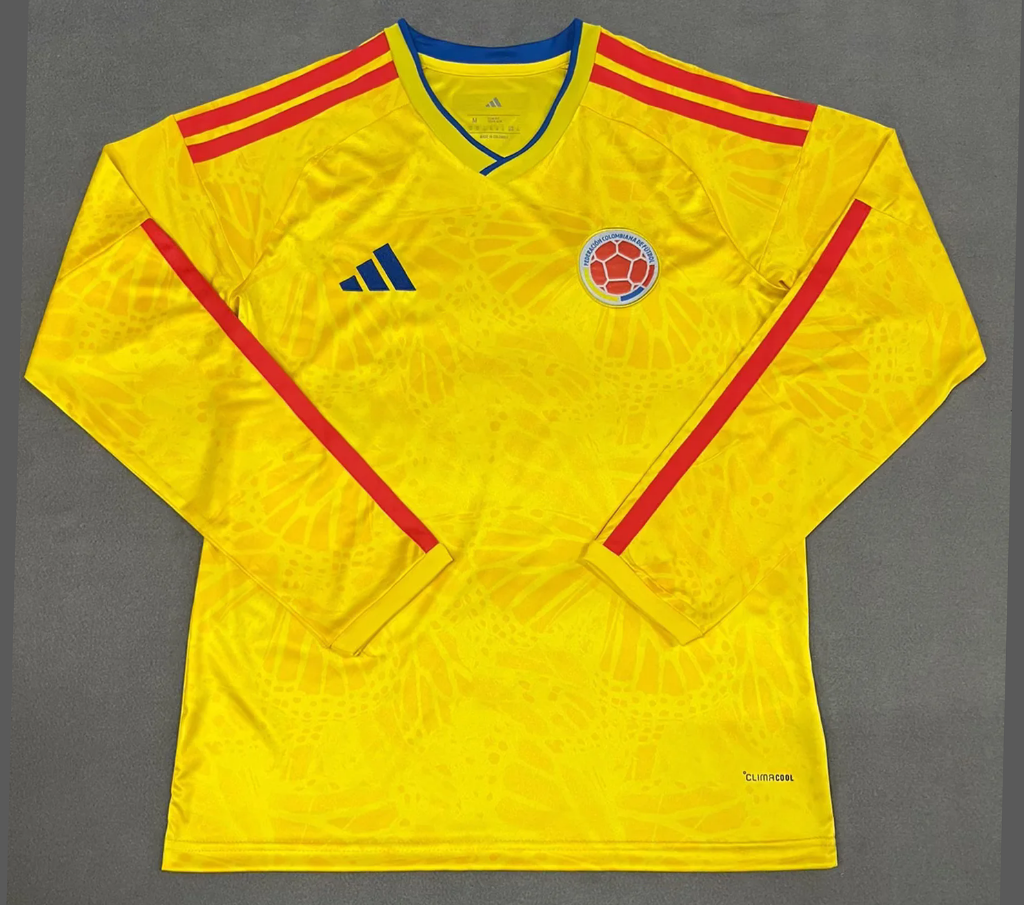 Colombia 2026 Yellow/Red Home Long Sleeve Jersey – National Team Shirt ...