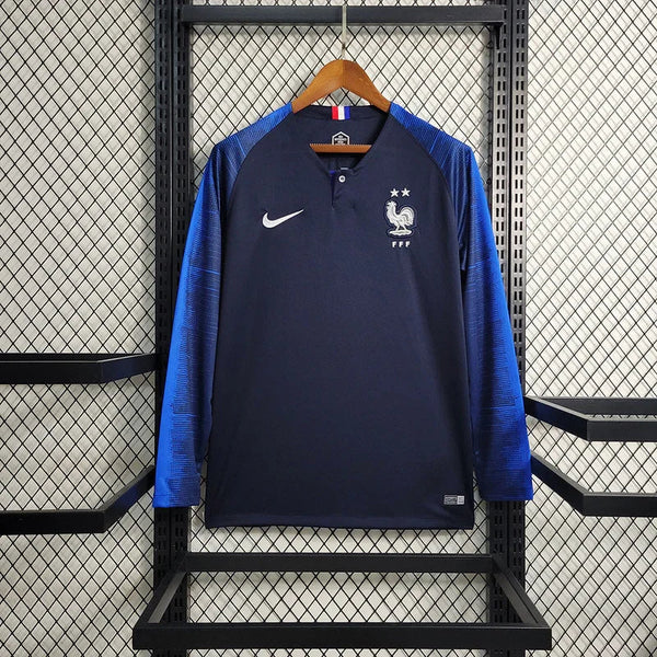 France 2018 Retro World Cup Home Long Sleeve Jersey – Official Football ...