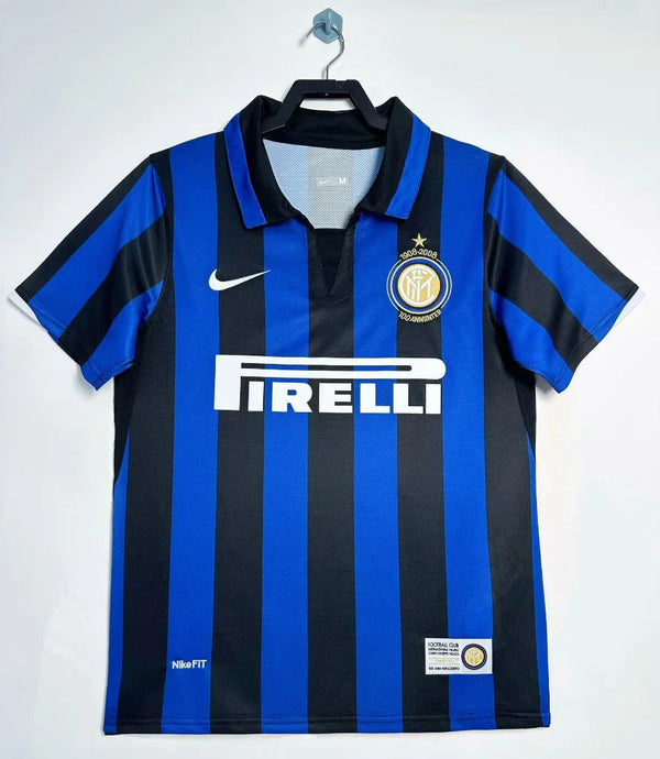 Inter Milan 2007/08 Retro Home Jersey – Classic Blue & Black Shirt ...