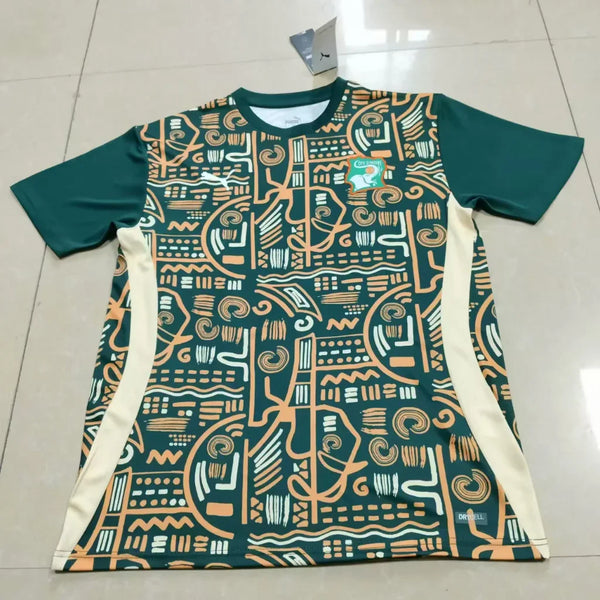 Ivory Coast 25/26 Green Training Jersey – Cote d'Ivoire Football Shirt ...