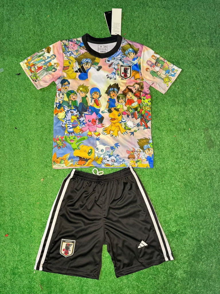 Japan 25/26 Anime Digimon Kids Jersey Set – Youth Anime Football Kit ...