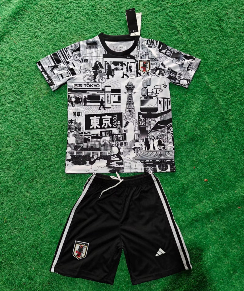 Japan 25/26 Black Tokyo Landmarks Kids Jersey Set – Youth Anime ...