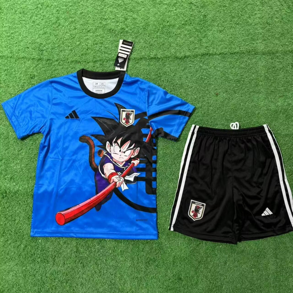 Japan 25/26 Dragon Ball Super Saiyan Goku Kids Jersey Set – Youth Anime ...