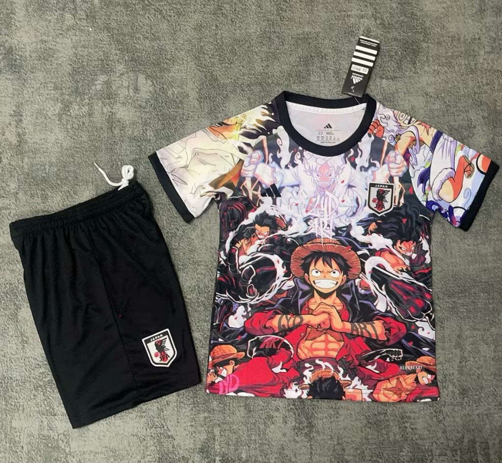 Japan 25/26 Luffy One Piece Kids Jersey Set – Youth Anime Football Kit ...