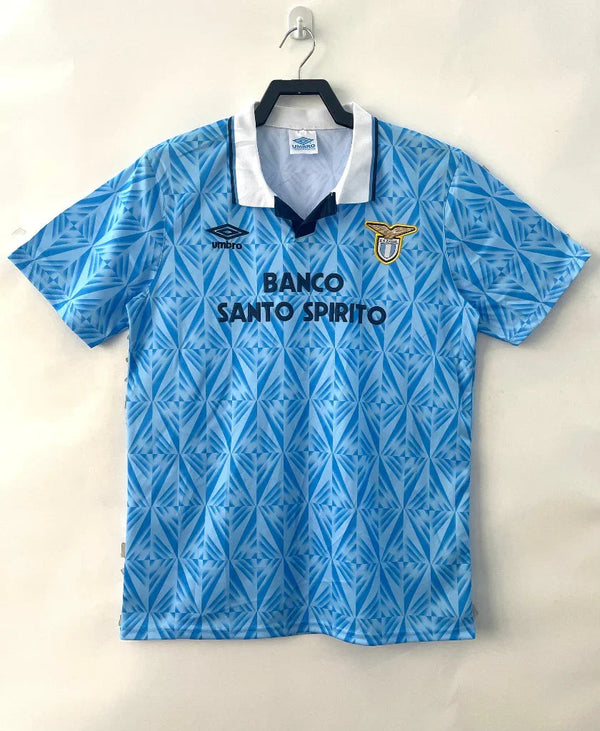 Lazio 1991 Vintage Retro Blue Home Jersey – Classic Football Shirt ...