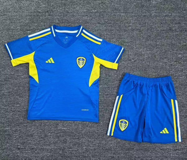Leeds United 25/26 Royal Blue Kids Away Kit – Youth Set – Concept Kits