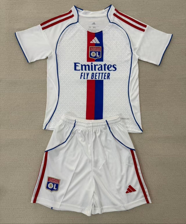 Lyon 25/26 Home Kids Jersey Set – Official Youth Football Kit – Concept ...