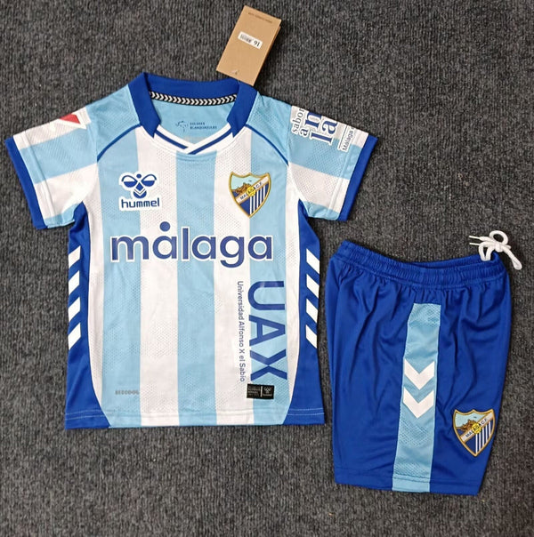 Malaga 25/26 Home Soccer Kids Jersey Set – Youth Fanwear – Concept Kits