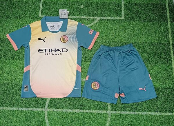 Manchester City 24/25 Fourth Jersey Kids Kit | Official MCFC Merch ...