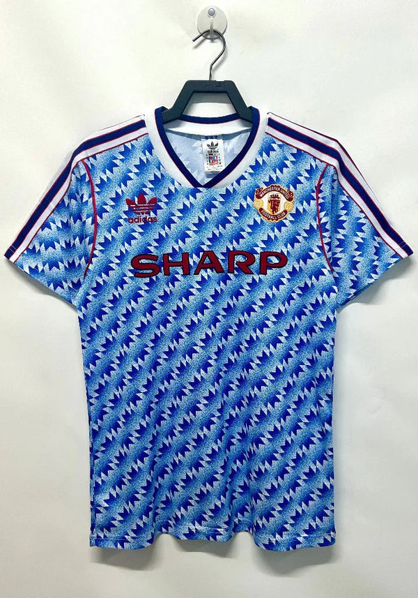 Manchester United 1990/92 Away Jersey – Iconic Blue Design – Concept Kits