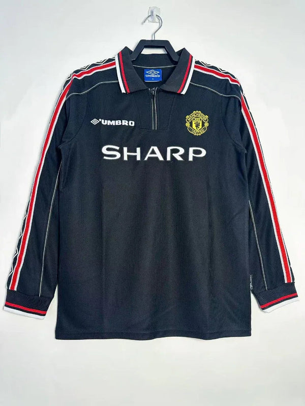Manchester United 1998 Black Jersey – Retro Long Sleeve Tribute Shirt ...