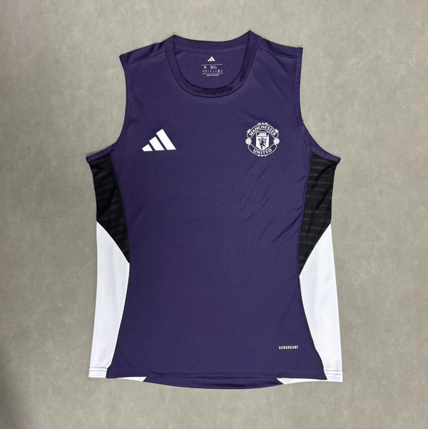 Manchester United 25/26 Purple Training Vest – Official Club Football ...