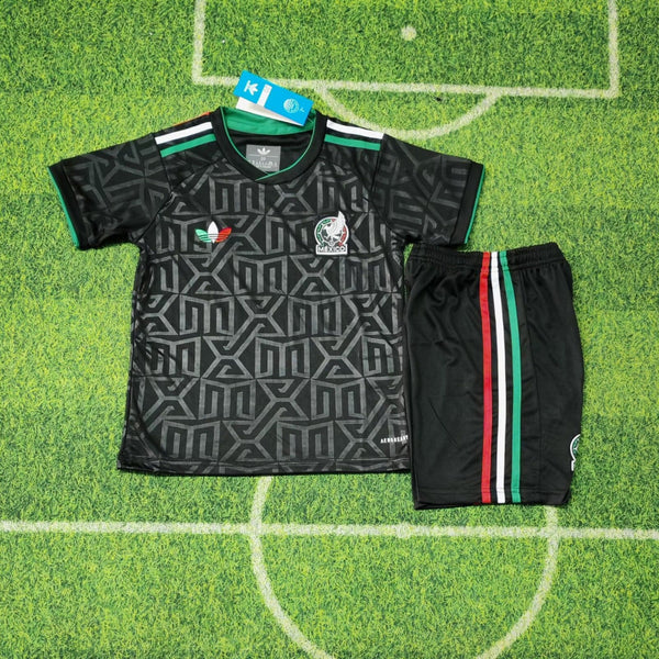 Mexico 25/26 Black Kids Jersey Set – Official Youth Football Kit ...