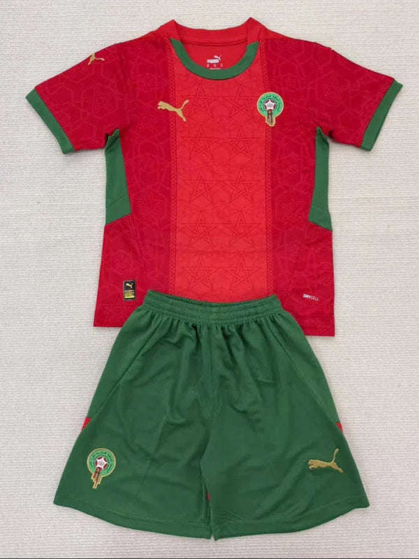 Morocco 25/26 Home Kids Jersey Set – Official Youth Football Kit ...