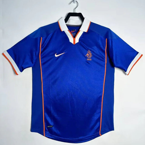 Netherlands 1998 Vintage Retro Blue Away Jersey – Classic Football ...