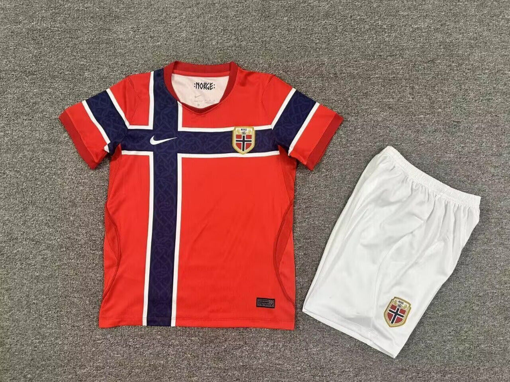 Norway 2026 Kids Home Kit – Red/Navy Design & Durable Build – Concept Kits