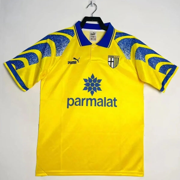 Parma 1995/97 Vintage Retro Yellow Third Away Jersey – Retro Team Shirt ...