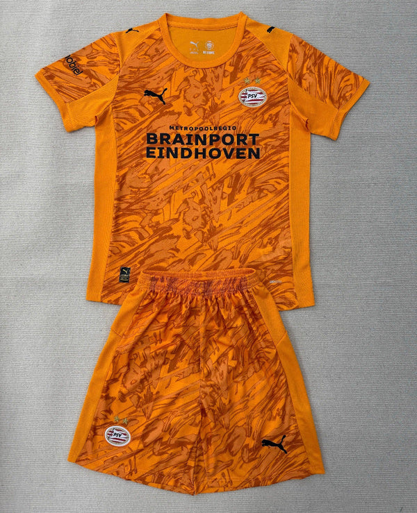 PSV 25/26 Orange Kids GK Kit – Youth Goalkeeper Set – Concept Kits