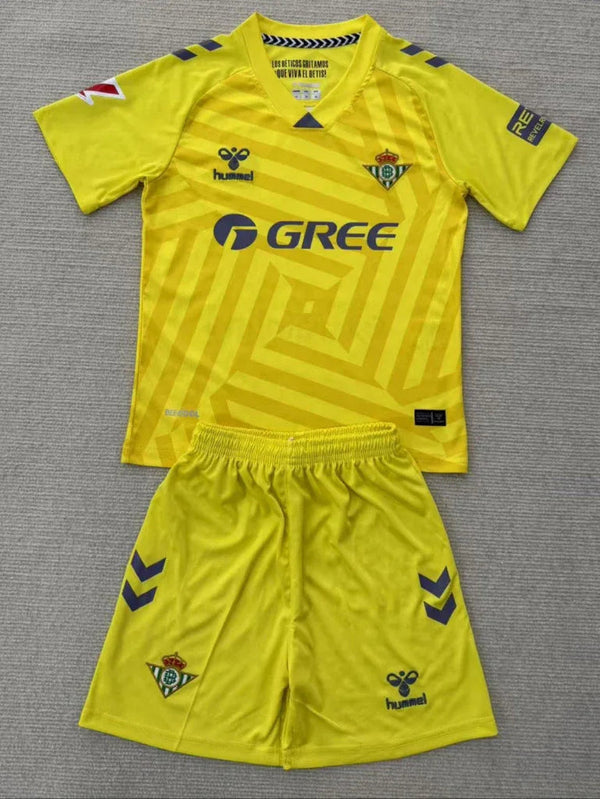 Real Betis 25/26 Yellow Kids Goalkeeper Kit – Youth Football Kit ...