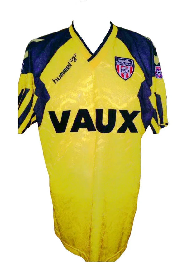 Sunderland 1993/94 Retro Third Jersey – Yellow/Navy Vintage Design ...