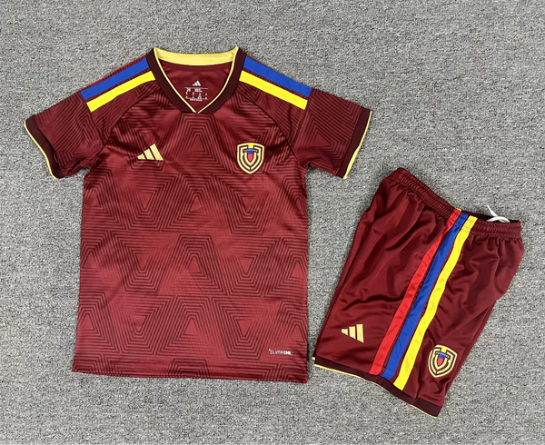 Venezuela 2026 Home Kids Jersey Set – Red/Blue/Yellow Youth Kit ...